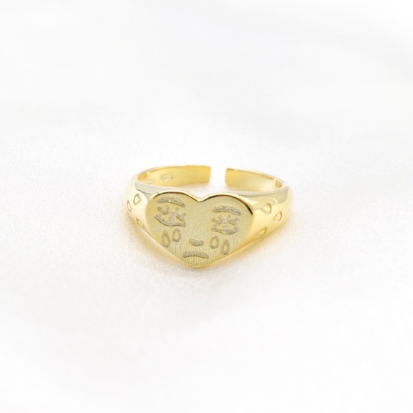 Jewelry | Gold Crying Face Ring | Poshmark